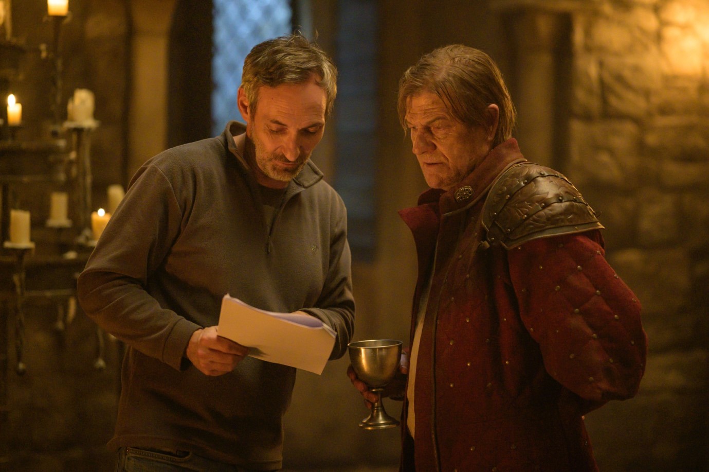 Jonathan English directing Sean Bean. Robin Hood. PHOTO Aleksandar ...